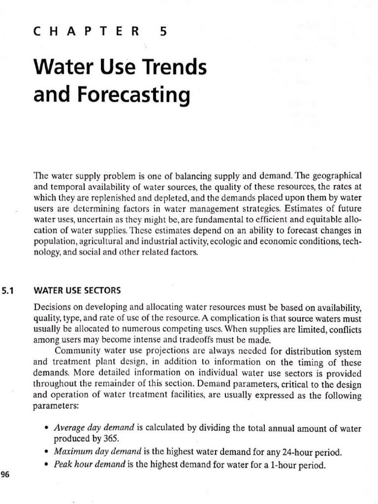 Drinking Water Eng. Topid 1 - Water Use Trends | PDF