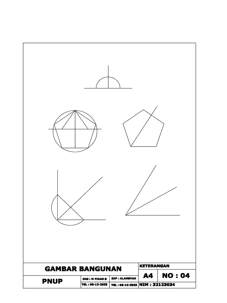 Tugas 04 Gambar Bangunan-Model | PDF