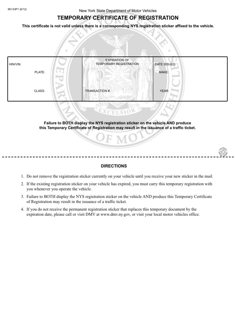 Temporary Registration 504BG0 | PDF