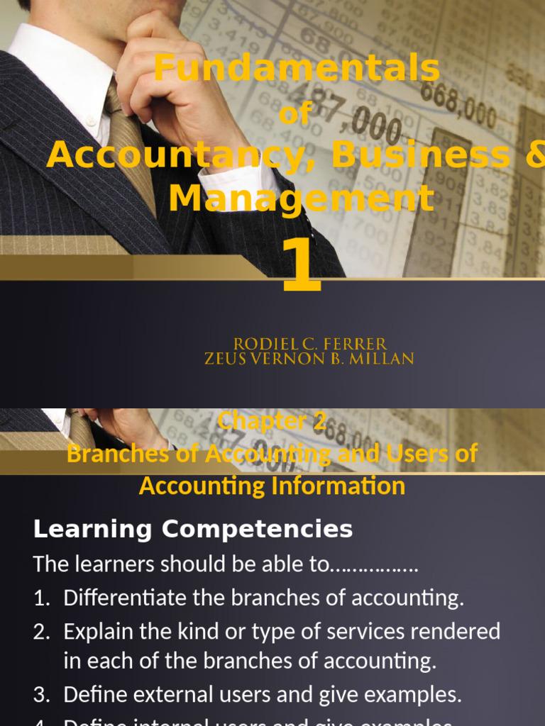 Chapter 2 - Branches of Acctg | PDF