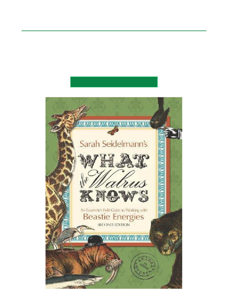 Must Read What The Walrus Knows, 2nd Edition Complete DOCX Download | PDF