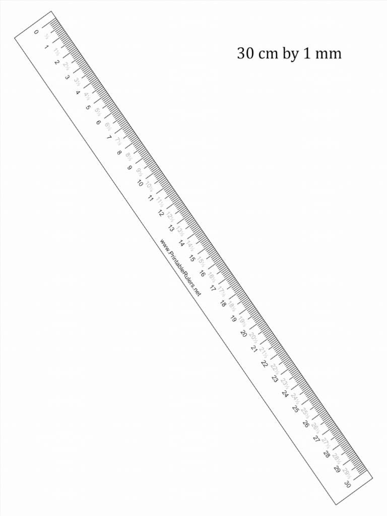 Ruler 30-cm With Half Markers | PDF