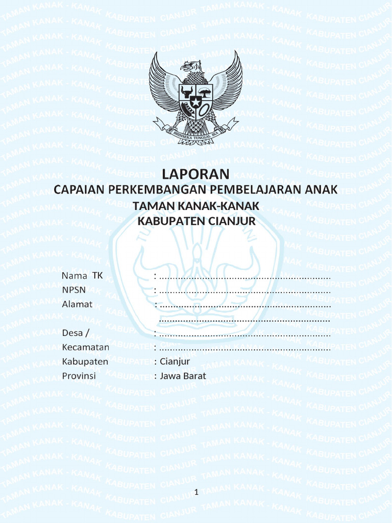 Format Raport Kurikulum Merdeka TK | PDF