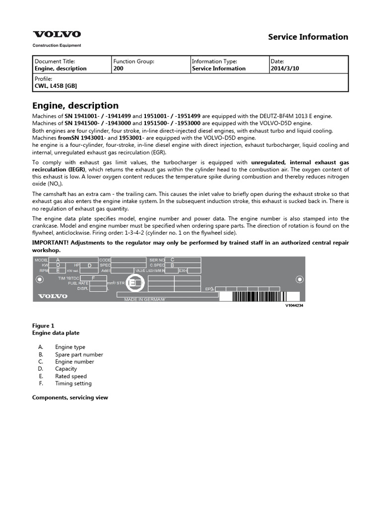 L45B Engine Service and Maintenance Guide | PDF | Turbocharger | Fuel ...