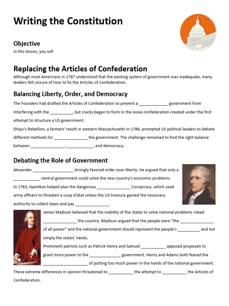 Guided Notes - Writing the Constitution (1) | PDF | Federalism | James ...