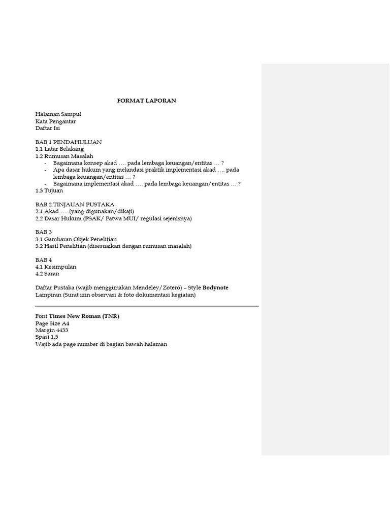 Format Tugas Akhir PAS (Penilaian UAS) | PDF