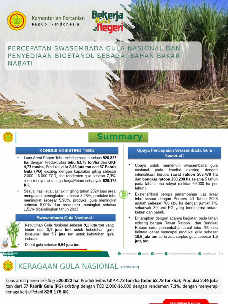 Strategi Swasembada Gula Nasional | PDF