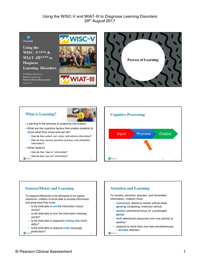 WISC-V and WIAT-III in Learning Disorder Diagnosis | PDF | Learning ...
