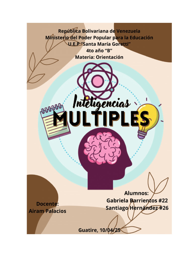 Inteligencias Multiples | PDF | Aprendizaje | Inteligencia