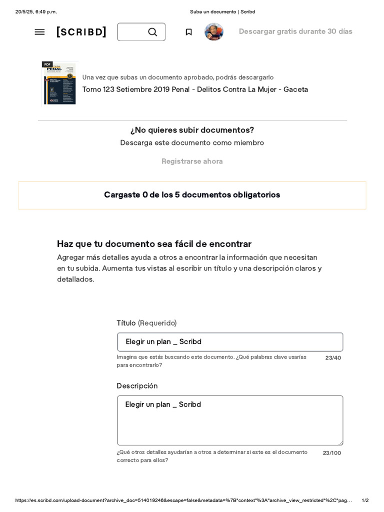 Suba Un Documento - Scribd | PDF | Scribd