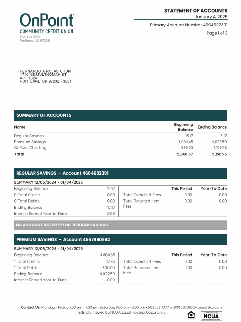 Estado de Cuenta Fernando | PDF | Transaction Account | Debit Card
