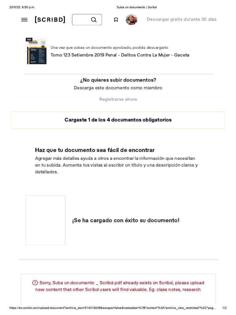 Suba Un Documento - Scribd3 | PDF | Scribd