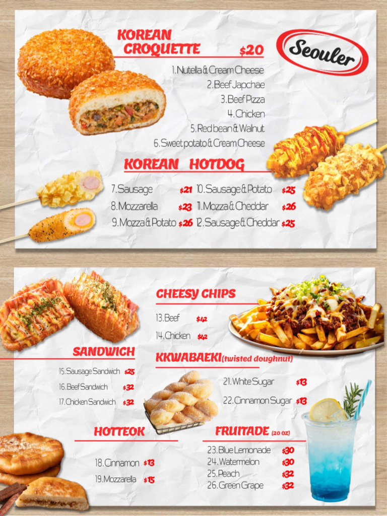 Seouler Menu | PDF