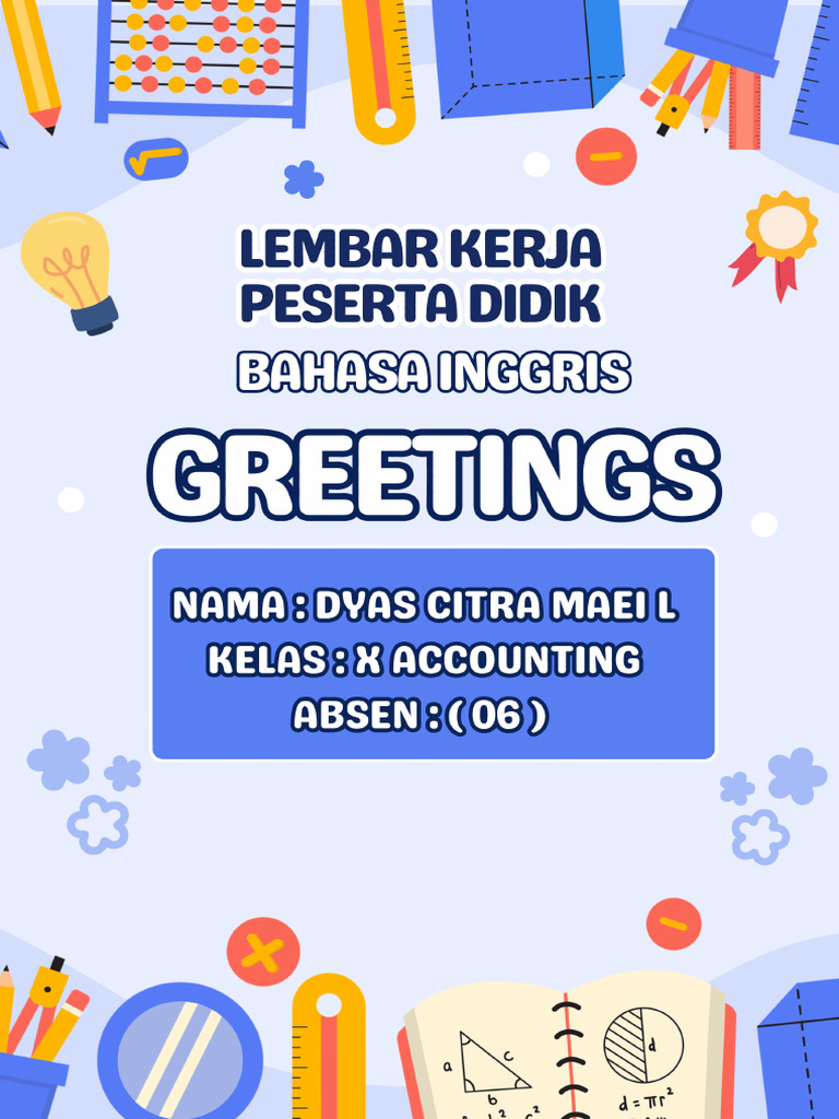 Cover LKPD Greetings Dyas | PDF