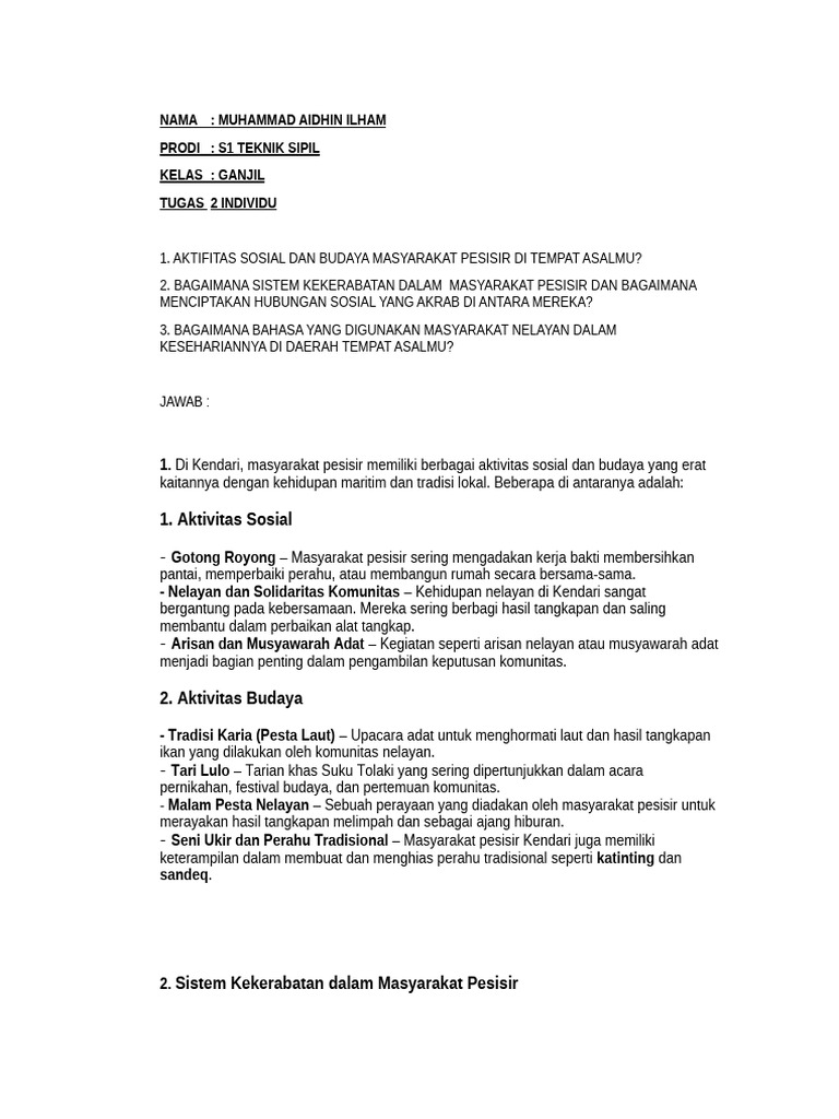 Tugas 2 (Muhammad Aidhin Ilham) | PDF