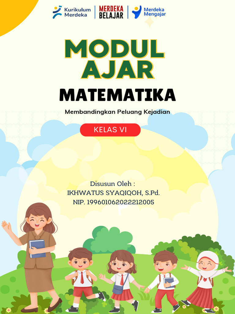 Fix Modul Ajar Peluang Kelas Vi (Observasi Kelas) | PDF