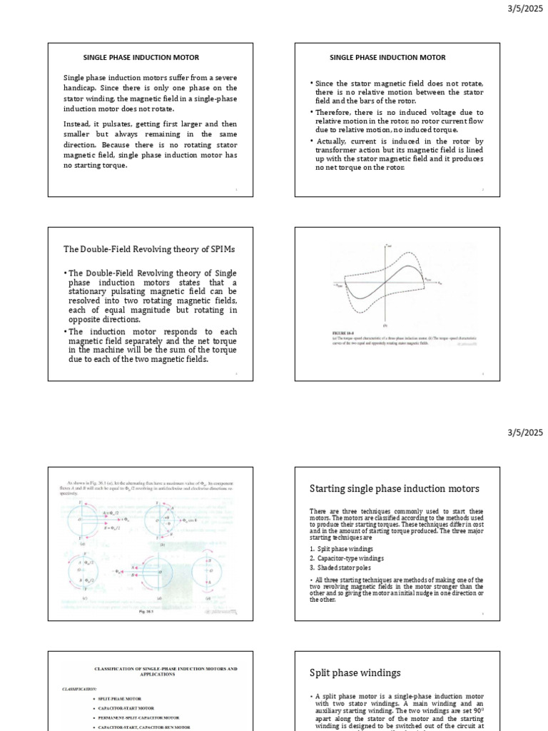 Single Phase Induction Motor Analysis Pdf Electric Motor Electromagnetic Induction