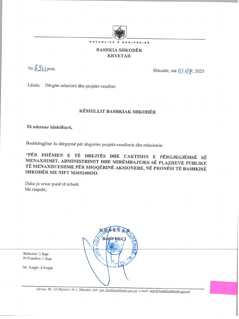 PV Per Dhenien e Te Drejtes Se Admin Plazhet Publike Te Menaxhueshme 1 ...