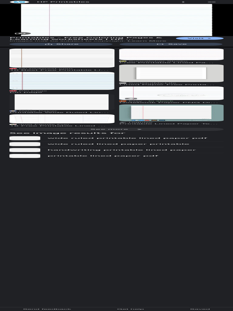 Free HP Printable Lined Paper | PDF