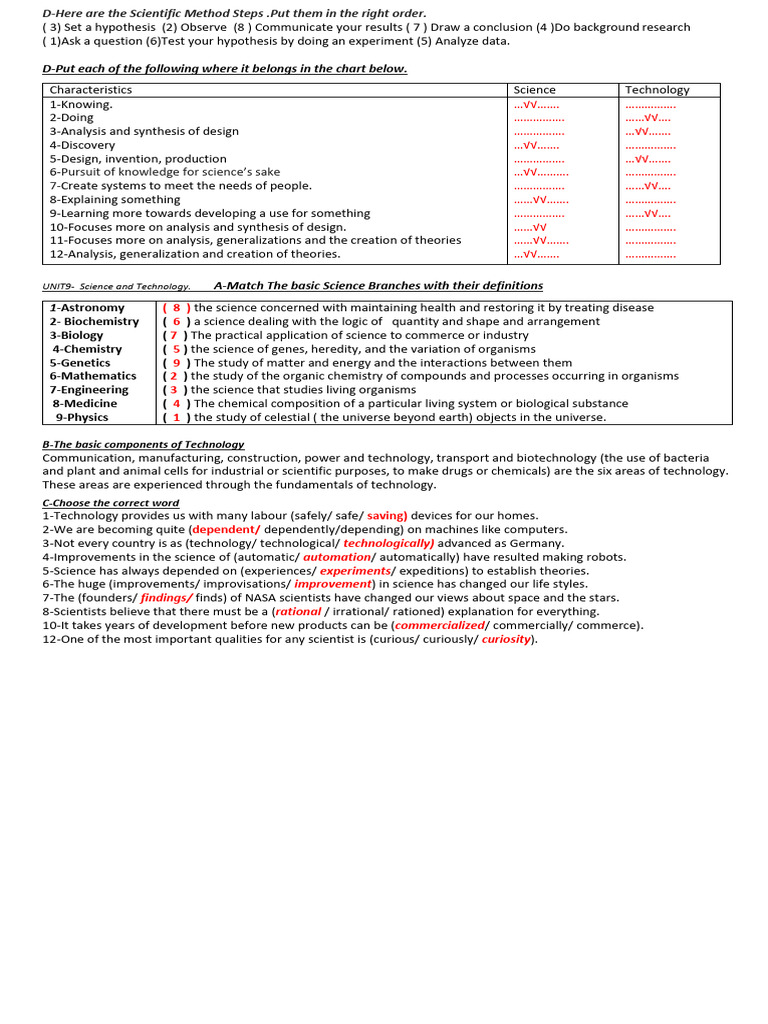 Unit 9 Voc Read and Rel PR Key | PDF | Biotechnology | Genetic Engineering