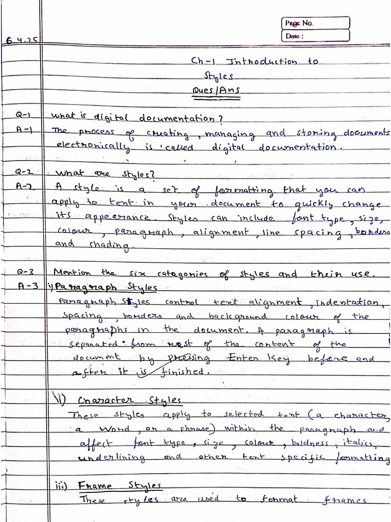 Introduction To Styles CH 1 IT 10 | PDF
