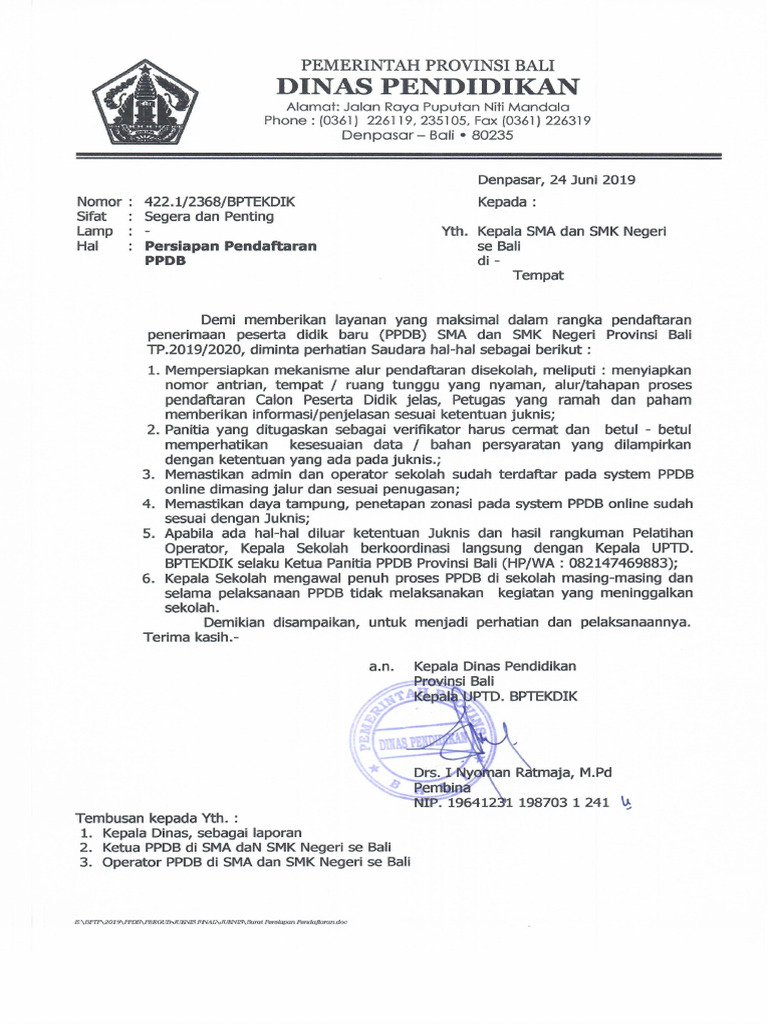 Persiapan PNDFTRN PPDB | PDF