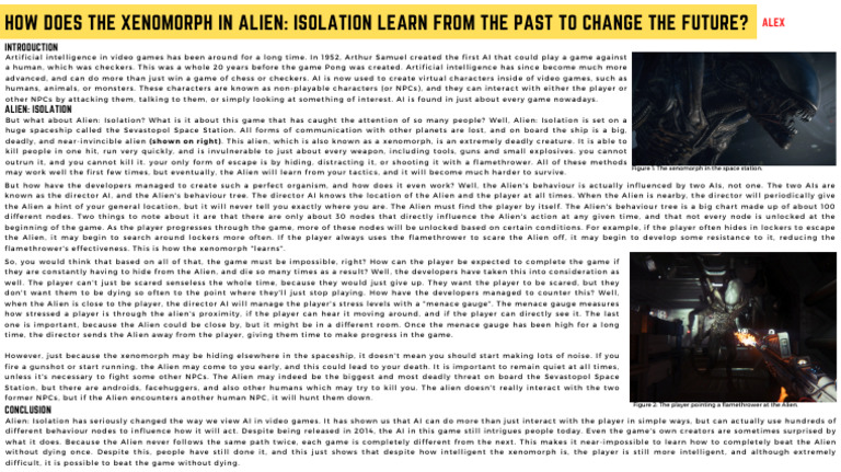 Alien: Isolation's Learning AI Explained | PDF
