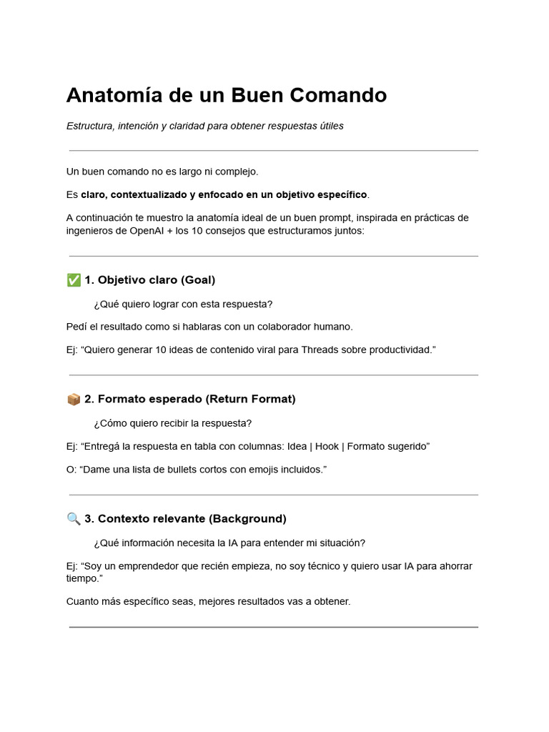 Anatomía de Un Buen Comando | PDF