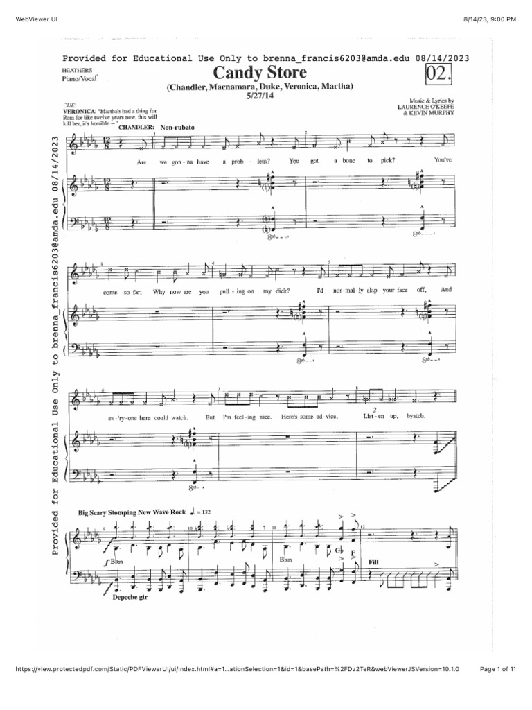 Candy Store Heathers | PDF