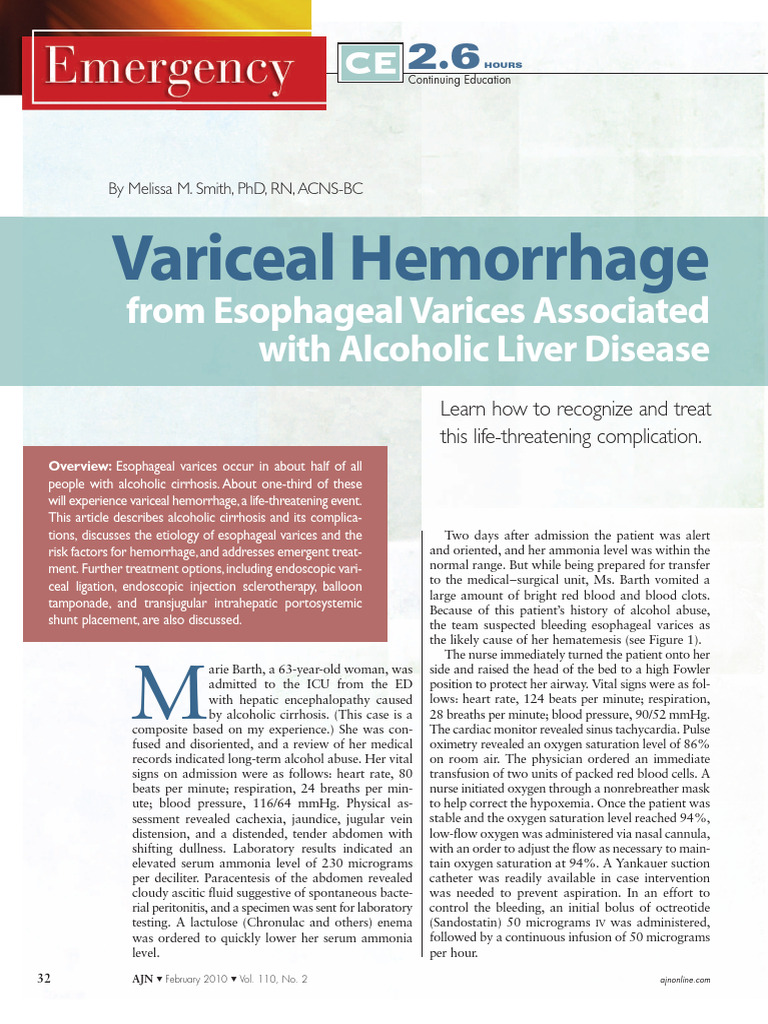 ABC 6 Varices Esofagicas Caso Completo | PDF | Cirrhosis | Liver