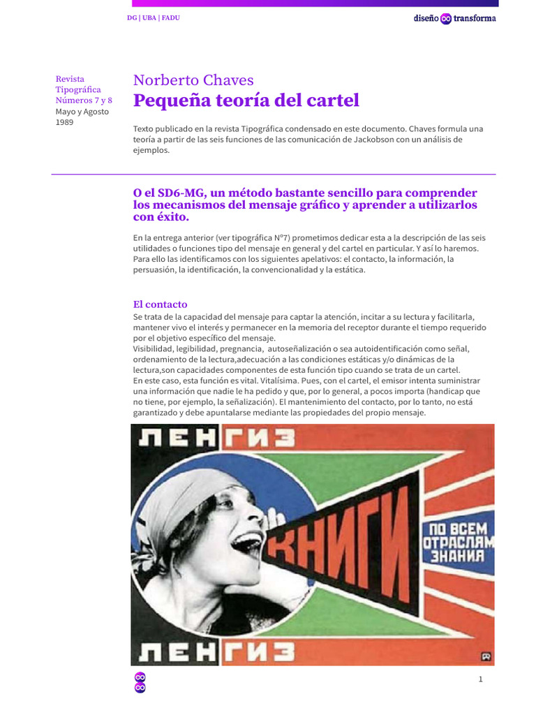 Pequeña Teoría Del Cartel - NORBERTO CHAVES - Comp | PDF | Comunicación ...