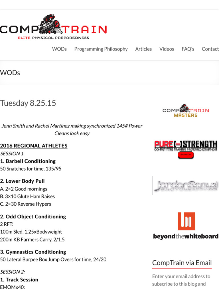 WODs - Competitors Training - 3 | PDF | Kettlebell | Physical Exercise