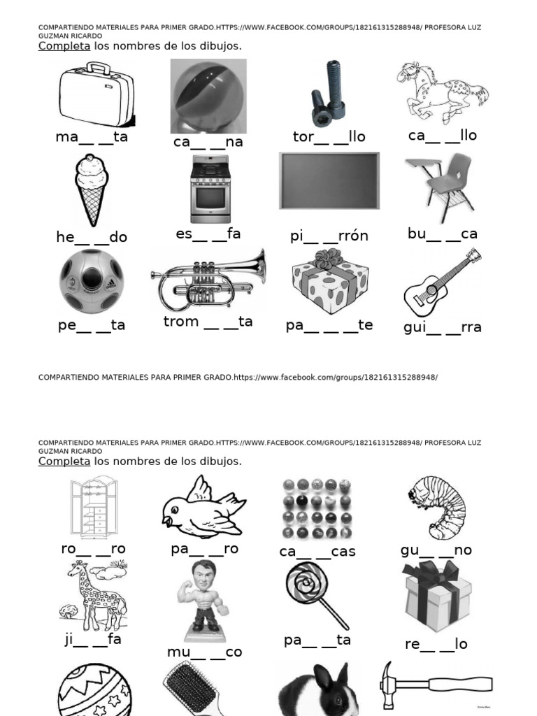 Actividades para Reafirmar Silabas Directas | PDF
