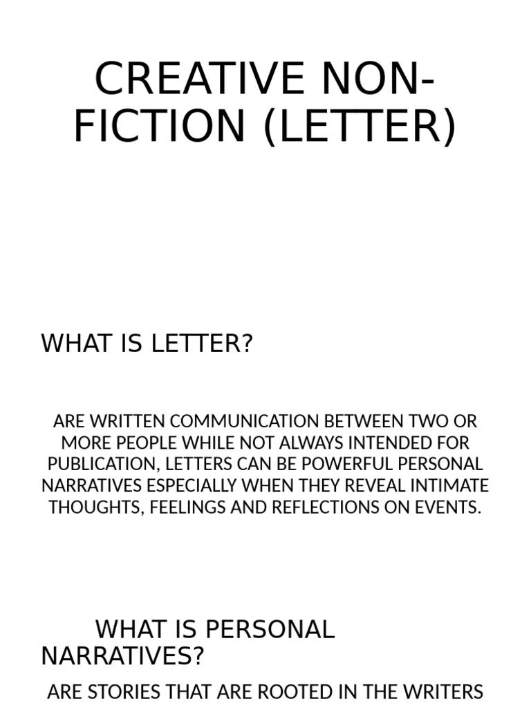 Creative Non-Fiction (Letter) | PDF | Psychology