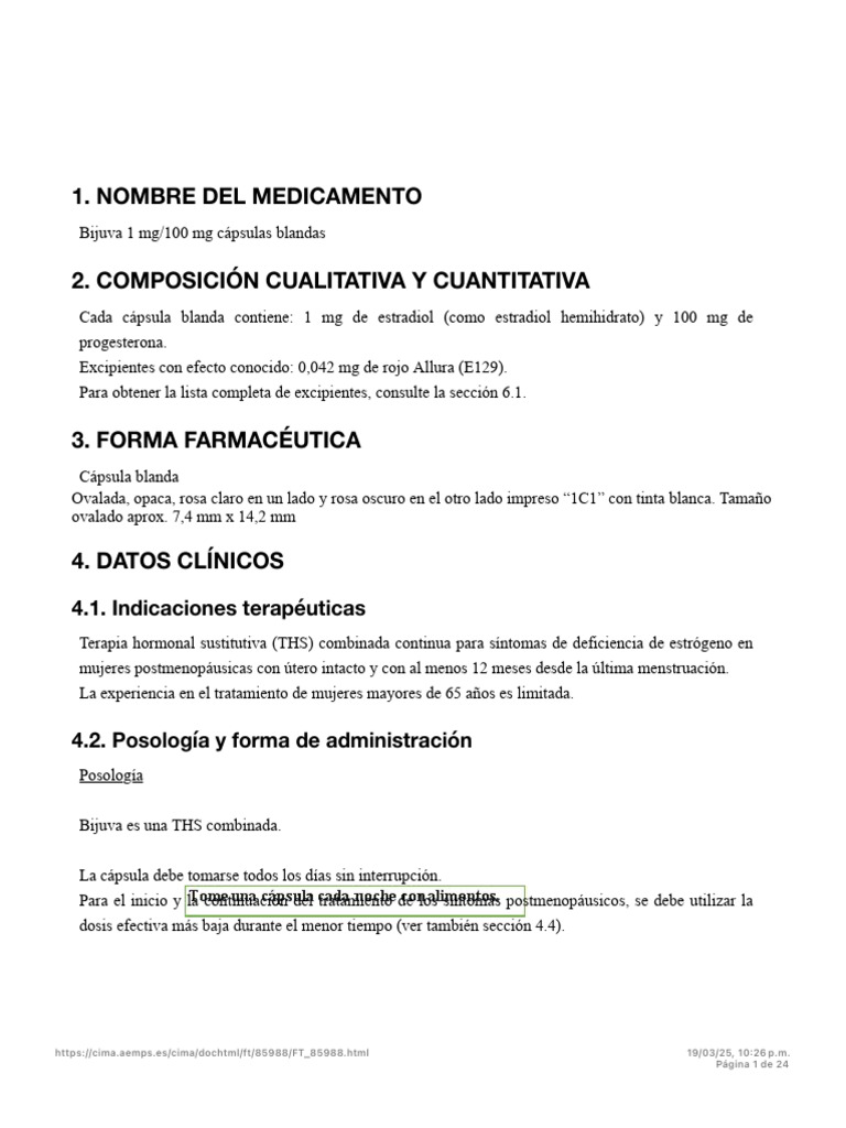 Bijuva: Terapia Hormonal Combinada | PDF | Menopausia | Cáncer de mama