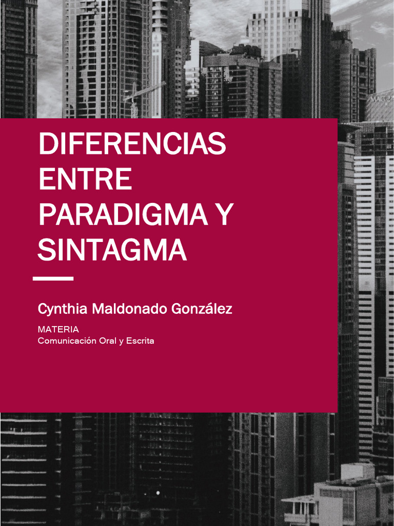 Diferencias entre Paradigma y Sintagma | PDF