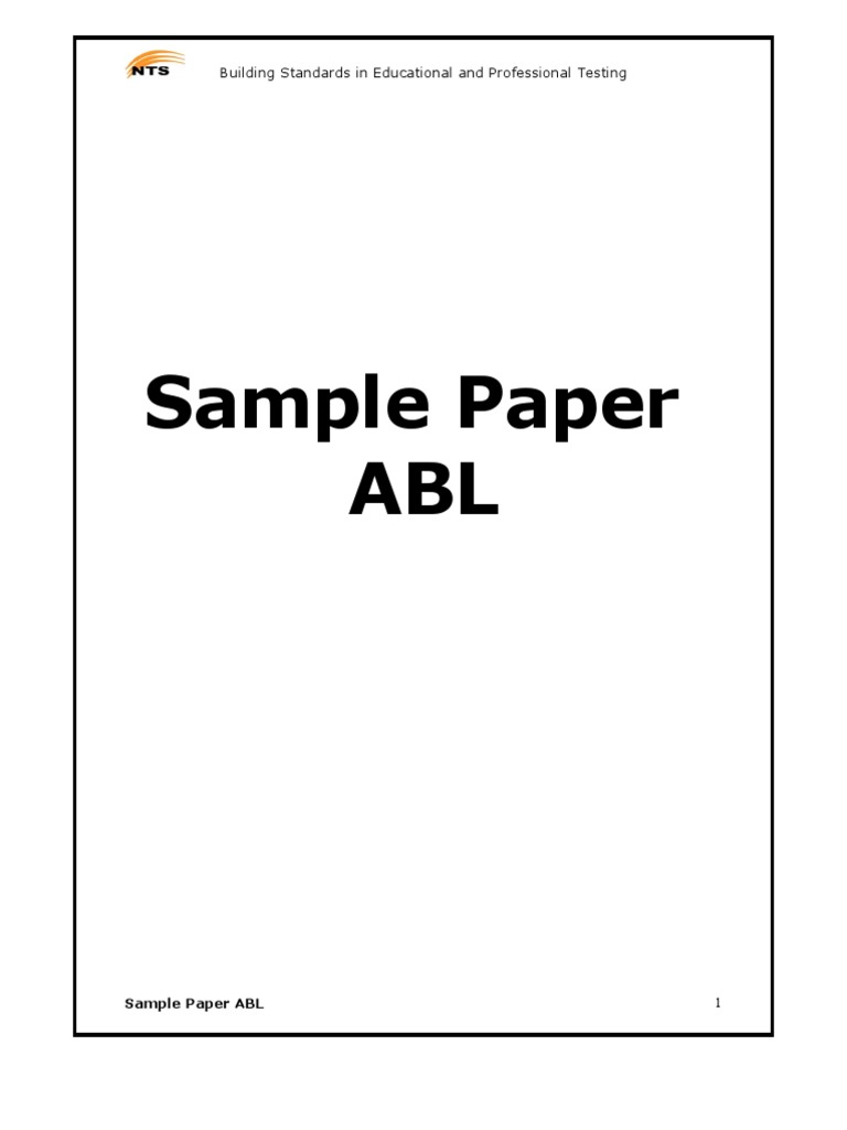 Sample Paper ABL | PDF
