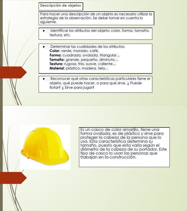 Descripción de objetos para niños | PDF