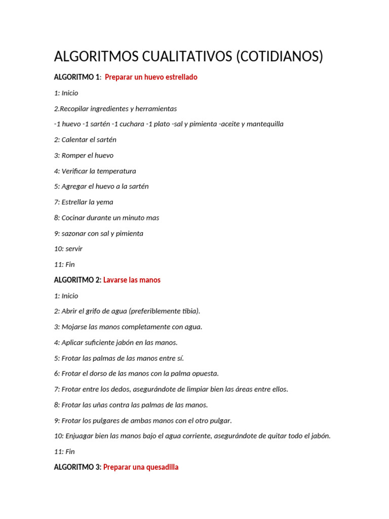 Algoritmos Cualitativos | PDF