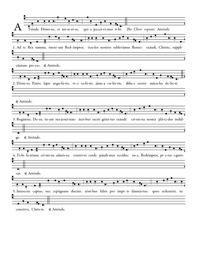 Attende + Parce Domine | PDF