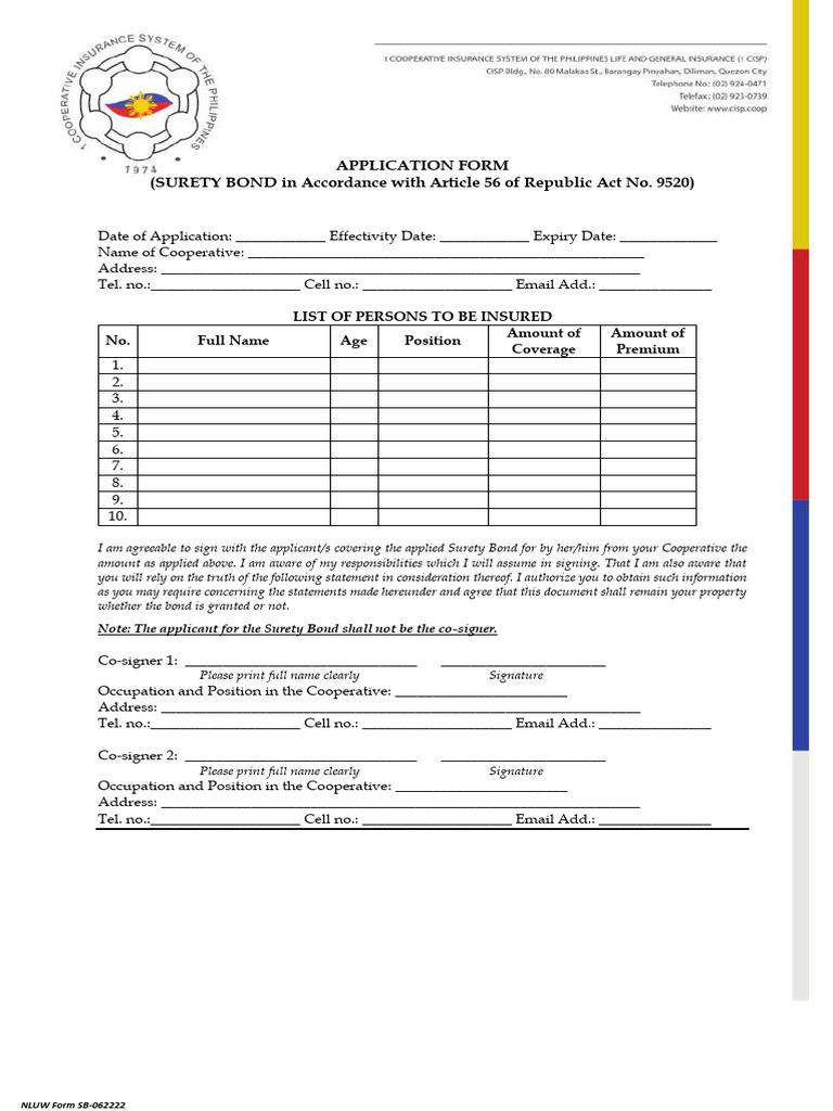 1cisp Suretybond Application Form Updated 9-24-2024 | PDF | Surety
