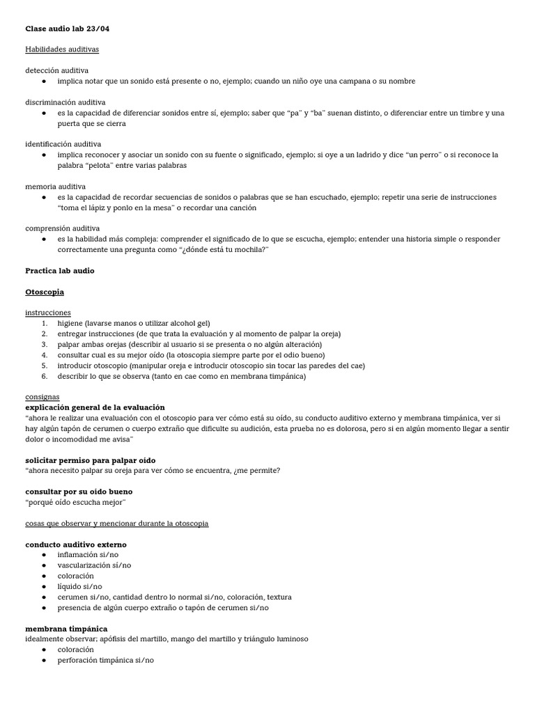 Practica Lab Audio | PDF | Sonido | Órganos sensoriales