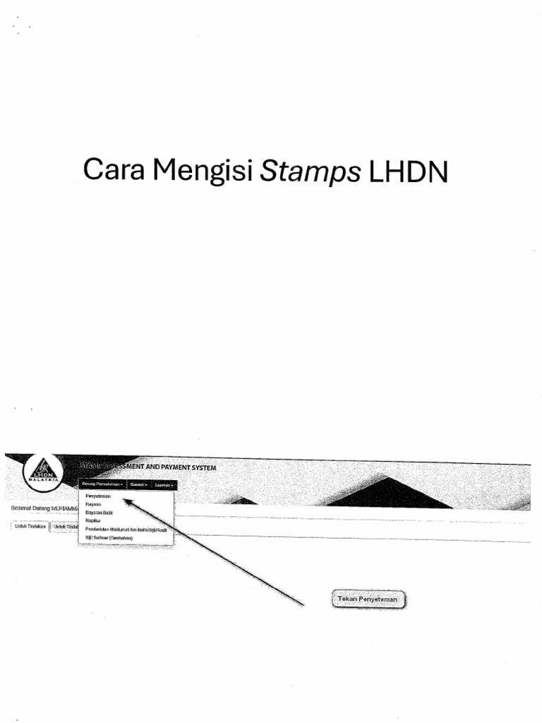 Cara Matikan Stamp LHDN | PDF