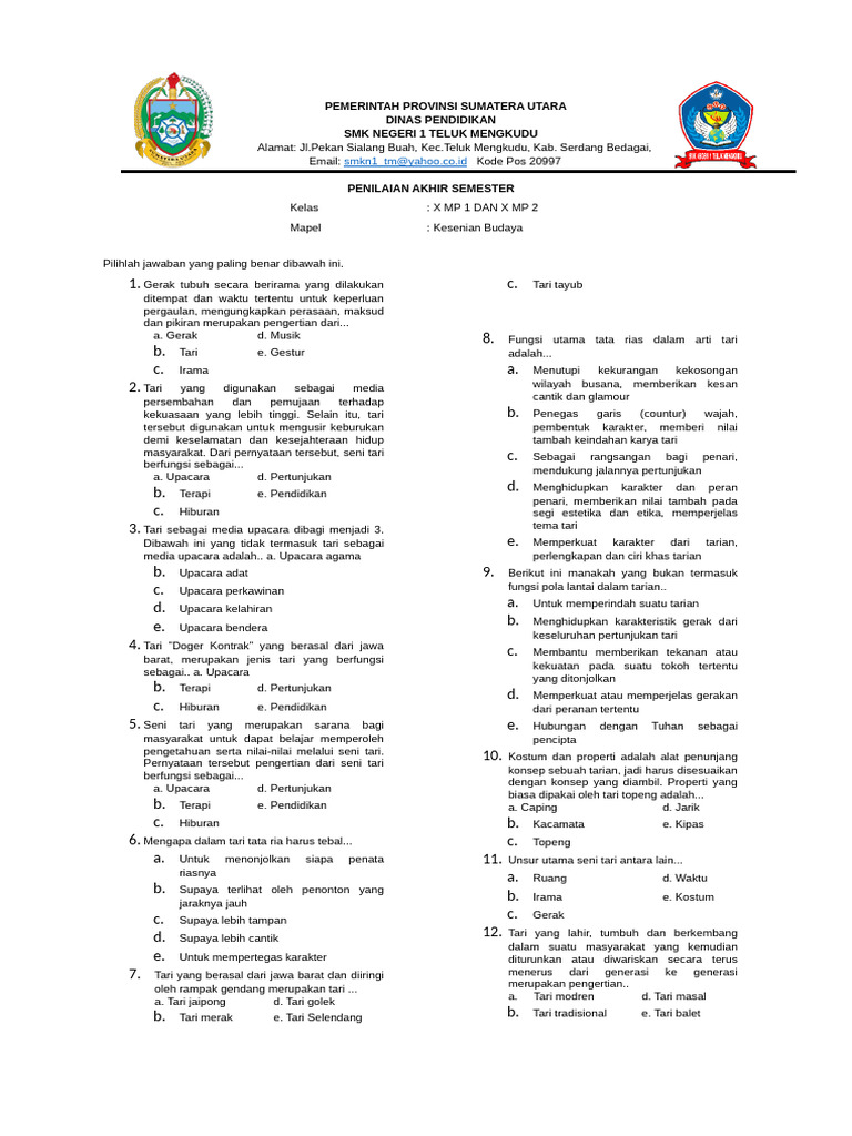 Seni (X MP1 & MP2) | PDF