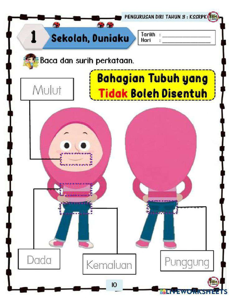 Sentuhan Selamat Dan Sentuhan Tidak Selamat Online Activity | PDF