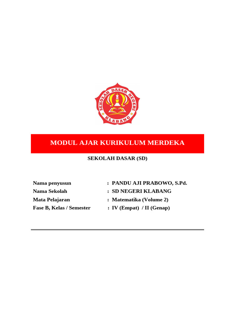 Modul Ajar MTK Unit 11 | PDF