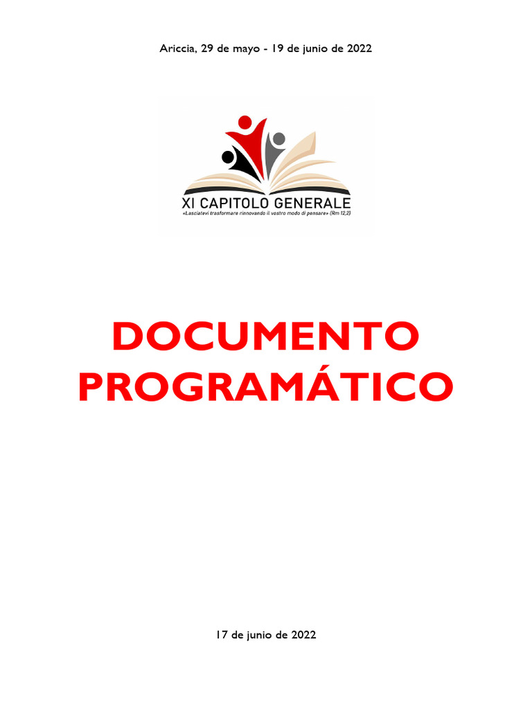 CG XI SSP - Documento Programmatico ESP | PDF