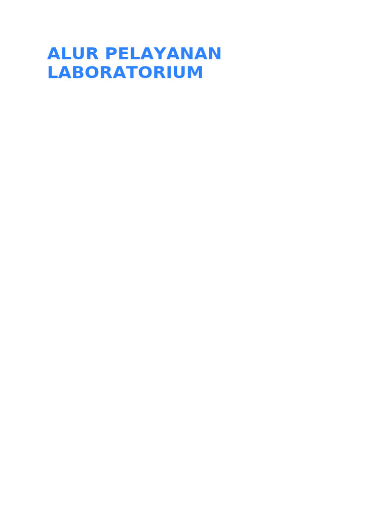 Alur Pelayanan Laboratorium | PDF
