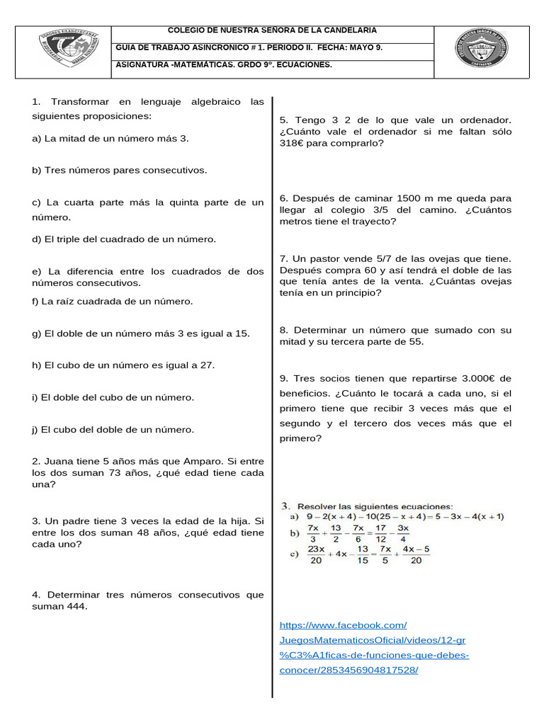 Actividad Asincronica-9° p2 | PDF