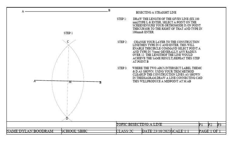 Bisecting A Straight Line | PDF